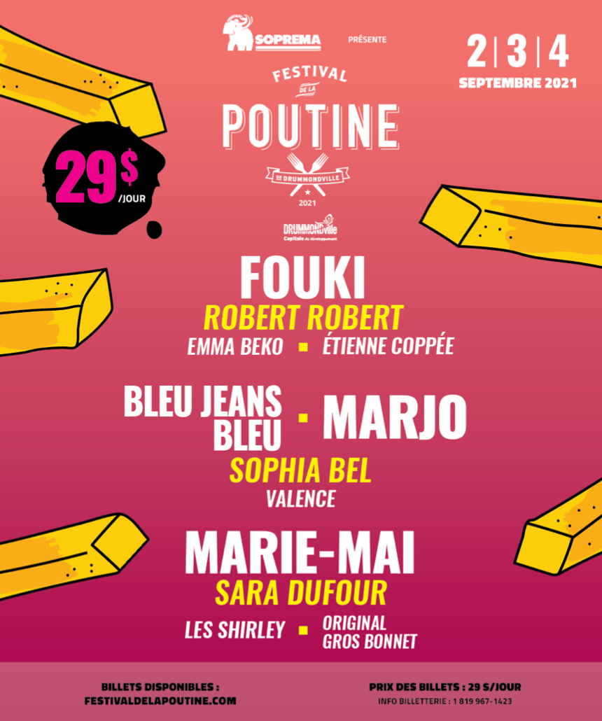 Festival de la Poutine 2, 3 et 4 septembre 2021 - Mononews